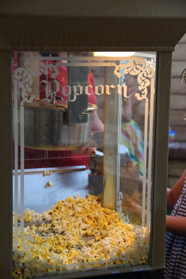 Popcorn Machine stock photo. Image of corn, light, classic - 75991600