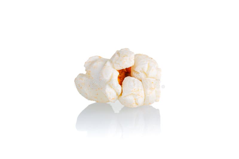 Popcorn Macro on a White Background Stock Image - Image of nutrition ...