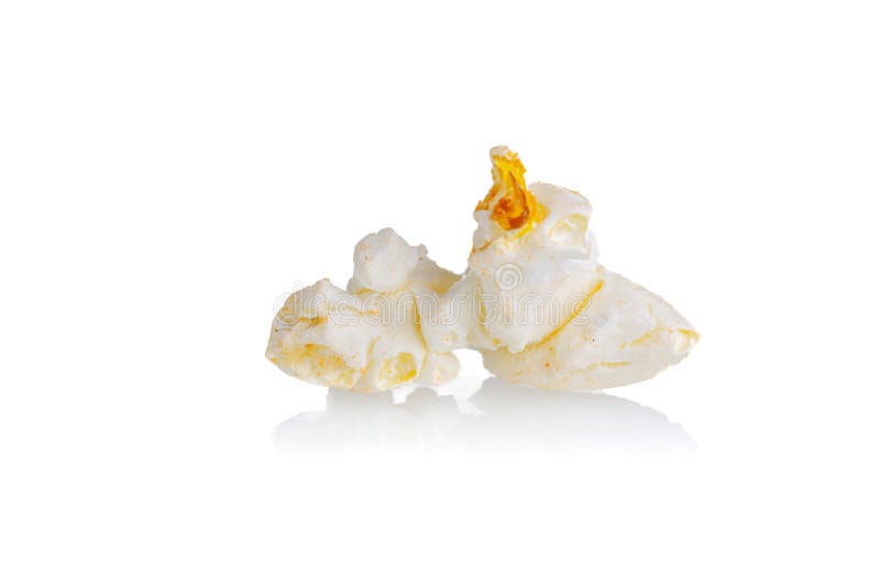Popcorn Macro on a White Background Stock Photo - Image of nutrition ...