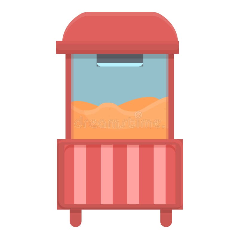 Popcorn Machine Icon, Cartoon Style Stock Vector - Illustration of ...