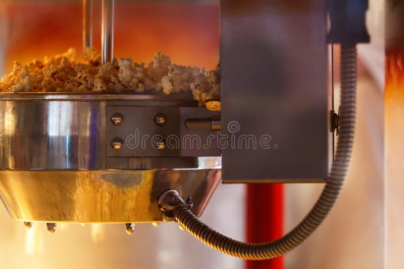 Popcorn making stock image. Image of machine, corn, buttered - 32114769