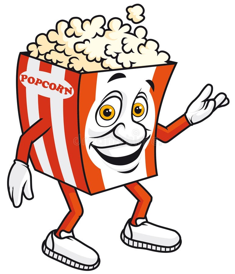 Popcorn mascot stock vector. Illustration of cartoon - 19918909