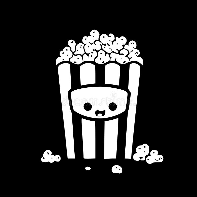 Popcorn - Minimalist and Flat Logo - Vector Illustration Stock Vector ...