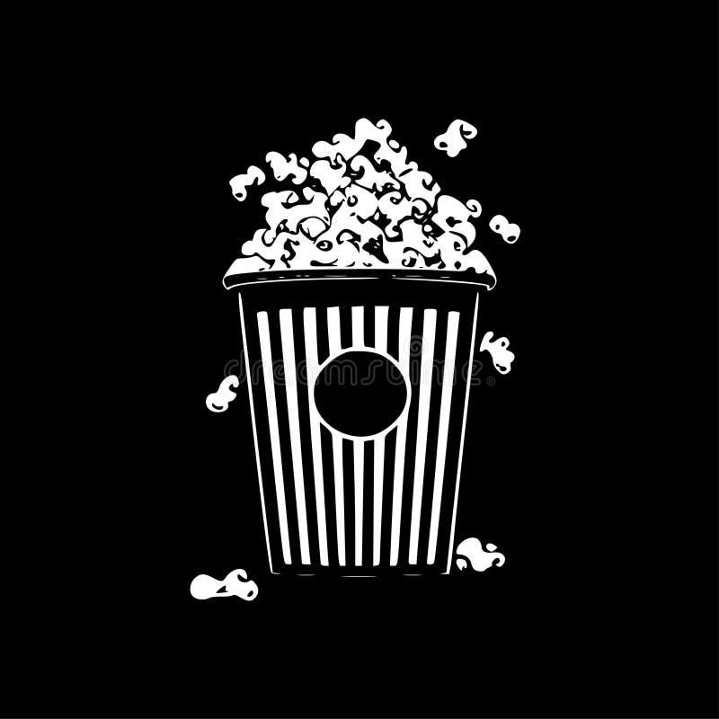 Popcorn - Minimalist and Simple Silhouette - Vector Illustration Stock ...