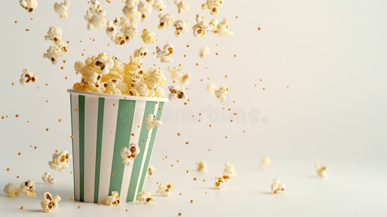 The Popcorn in Motion. AI Generated Stock Image - Image of delicious ...