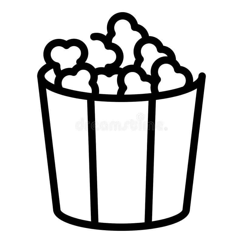 Popcorn Pack Icon, Outline Style Stock Vector - Illustration of symbol ...