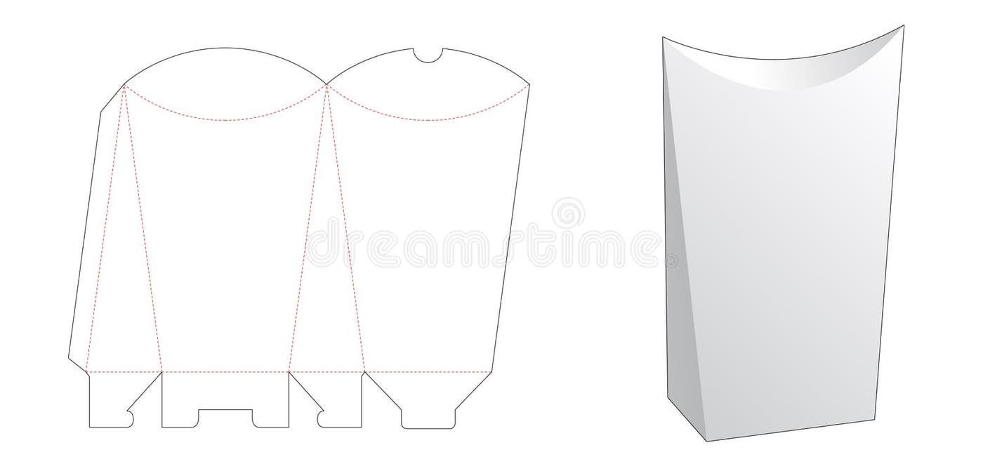 Popcorn Box Template Die Cut Stock Illustrations – 161 Popcorn Box ...