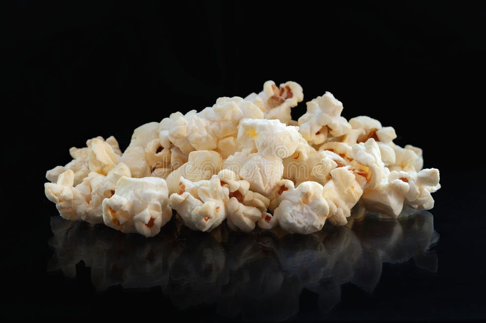 Popcorn. Pile of Popcorn on Dark. Selective Focus Stock Photo - Image ...
