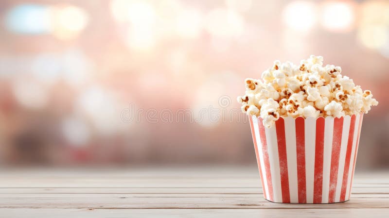 Popcorn Pile with Pastel Bokeh Background, Concept of Fun and ...