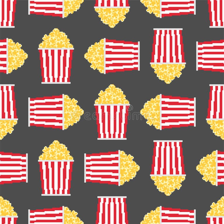 Popcorn Pixel Stock Illustrations – 216 Popcorn Pixel Stock ...
