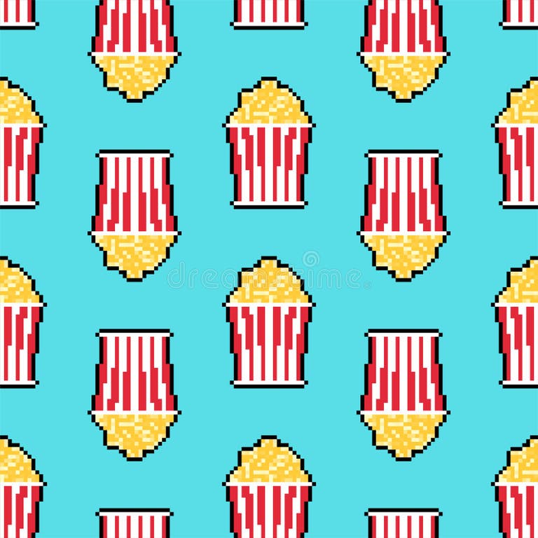 Pixel Art Popcorn Icon Stock Illustrations – 122 Pixel Art Popcorn Icon ...