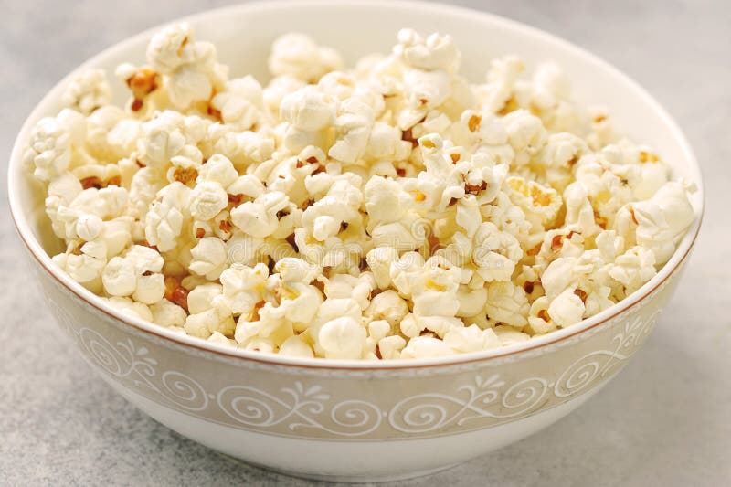 The popcorn in the plate. stock photo. Image of food - 77203928