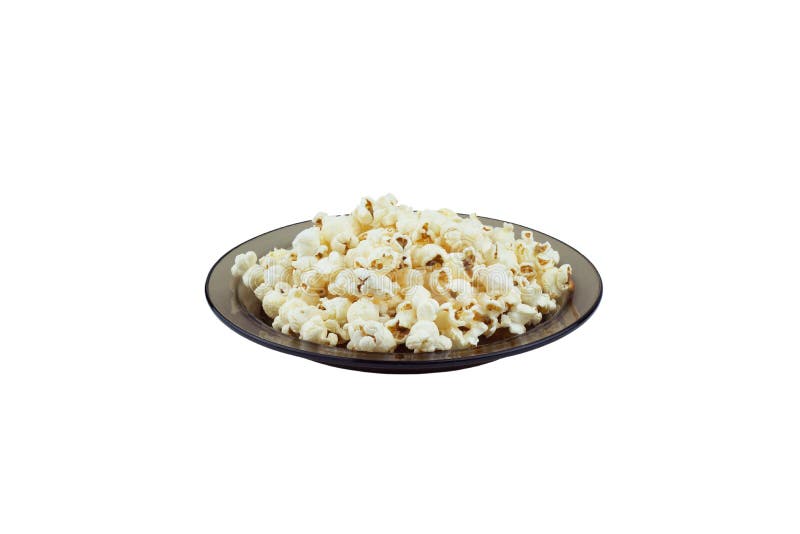 Popcorn on the plate stock photo. Image of healthy, appetizing - 136151748