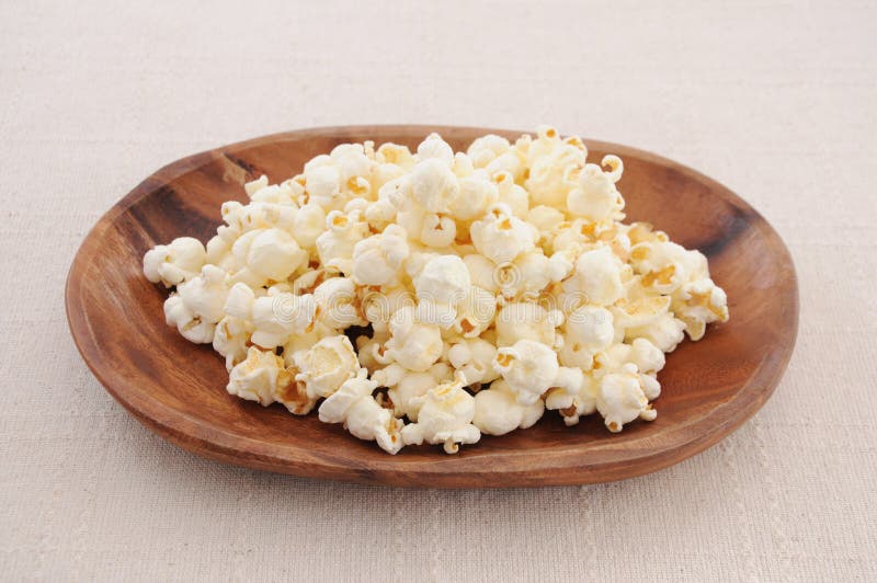 Popcorn on a Plate on Table Stock Image - Image of classic, heap: 159096803