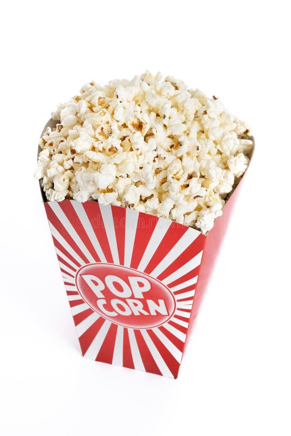 Cardboard Bucket Popcorn Isolated on White Background Stock Image ...