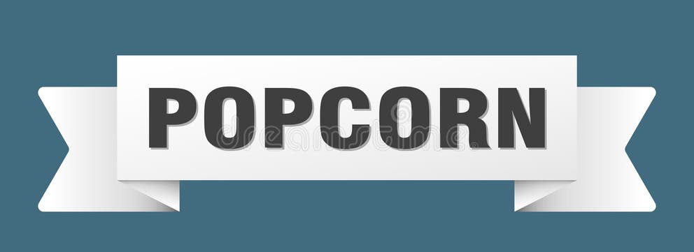 Popcorn Ribbon Isolated on Transparent Background. Popcorn Ribbon Stock ...