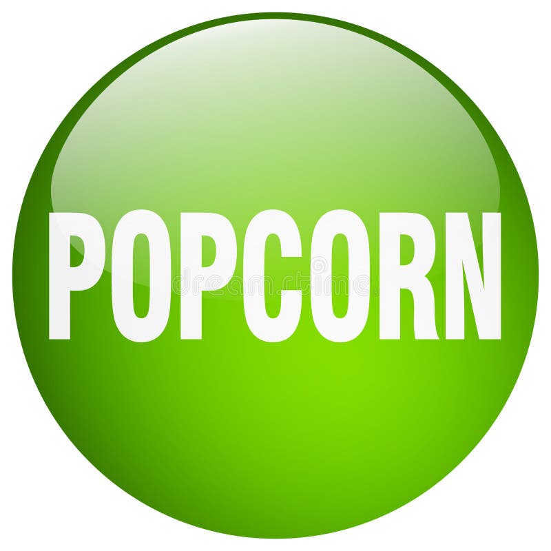 Popcorn Round Ribbon Isolated Label. Popcorn Sign Stock Vector ...