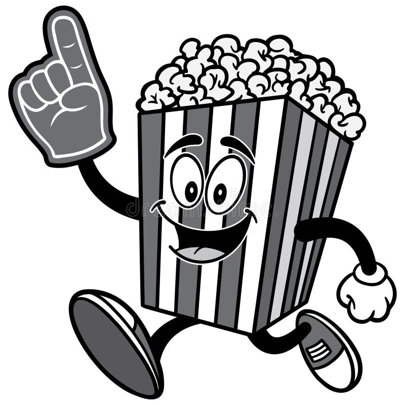 Popcorn Running stock illustration. Illustration of film - 72948126