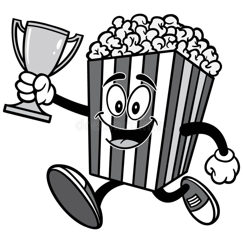 Popcorn Running stock illustration. Illustration of film - 72948126