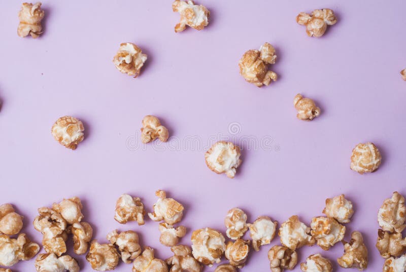 Popcorn Scattered on the Entire Frame, Stock Photo - Image of food ...