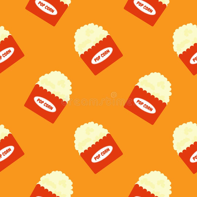 Popcorn Seamless Pattern Background Vector Illustration. Business ...