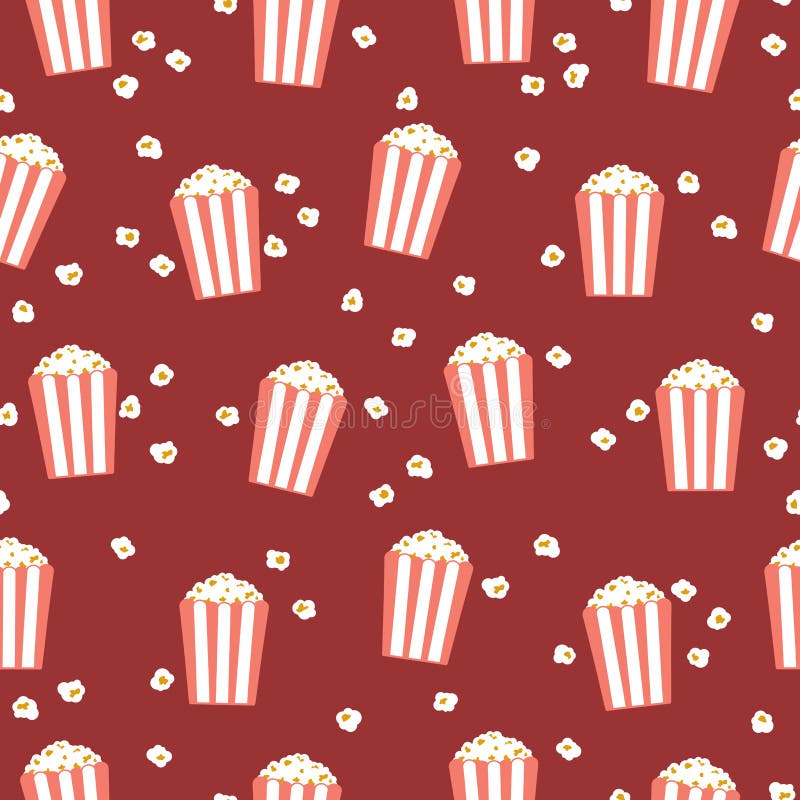 Popcorn flat wallpaper stock vector. Illustration of circus - 133809234