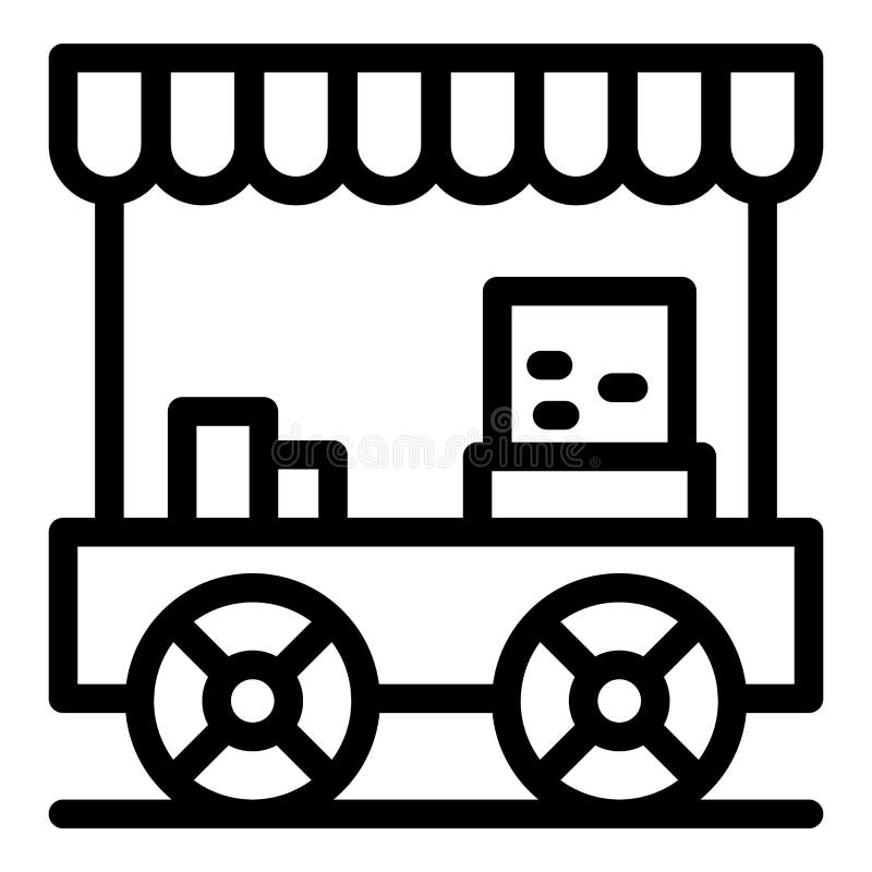 Popcorn Shop Icon in Trendy Design Style. Popcorn Shop Icon Isolated on ...