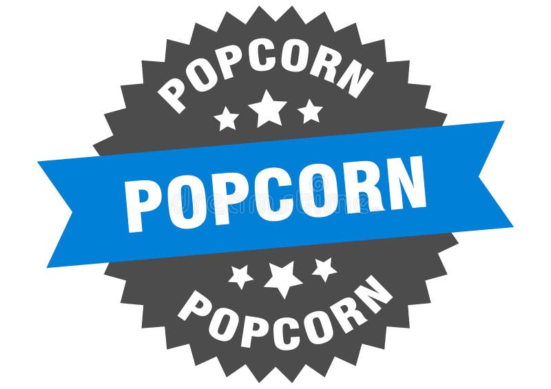 Popcorn Sign. Popcorn Circular Band Label. Popcorn Sticker Stock Vector ...