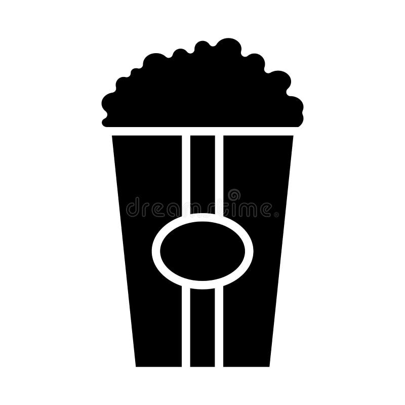 Popcorn Silhouette Icon. Vector Illustration Stock Vector ...