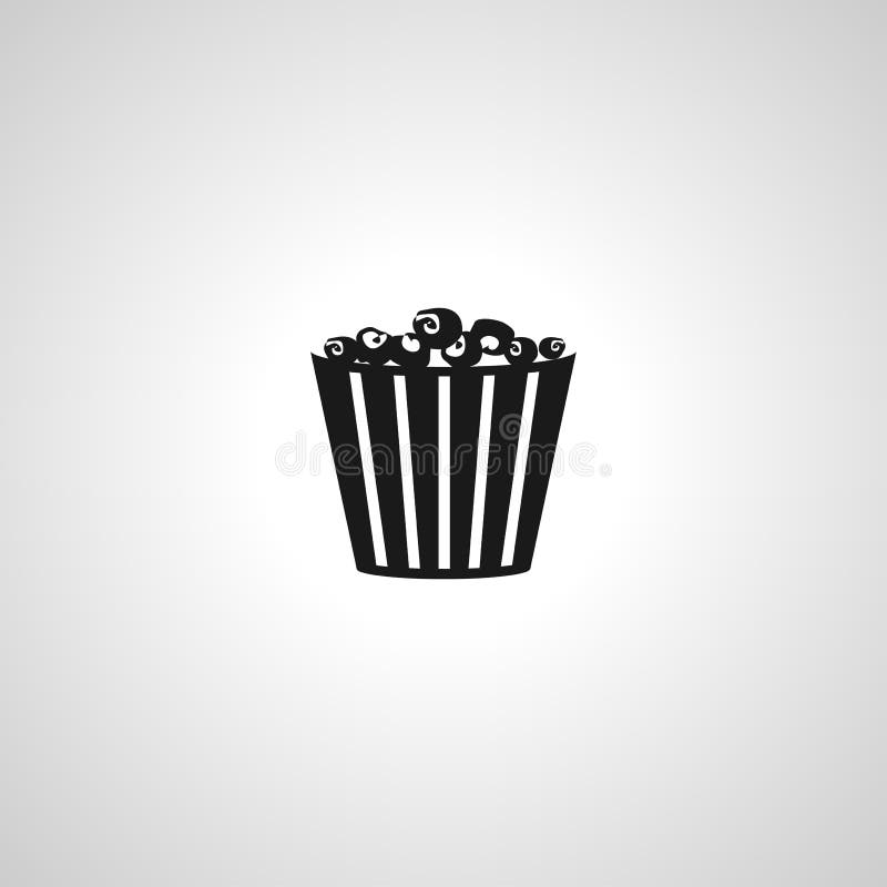 Popcorn Simple Icon. Cinema Popcorn Icon Stock Illustration ...