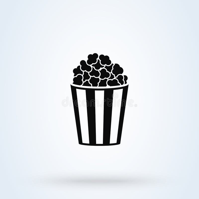 Popcorn Simple Vector Modern Icon Design Illustration Stock Vector ...