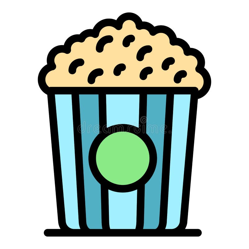 Popcorn Snack Icon Color Outline Vector Stock Vector - Illustration of ...