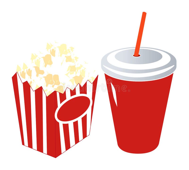 Popcorn stock vector. Illustration of treats, isolated, refreshments ...