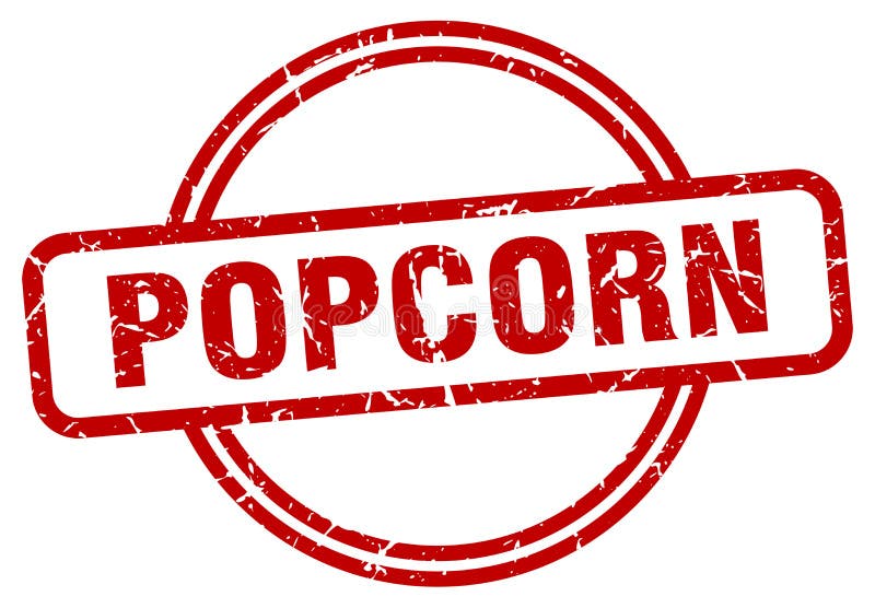 Popcorn Stamp. Popcorn Round Grunge Sign Stock Vector - Illustration of ...