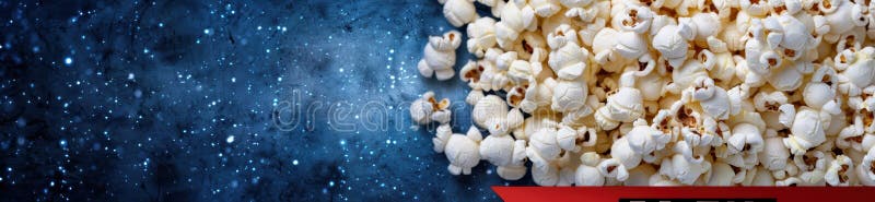 Popcorn and Starry Night Sky Stock Illustration - Illustration of ...