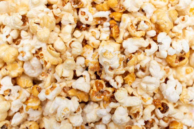 Popcorn Texture Background. Yellow Sweet Popcorn Texture. Stock Image ...