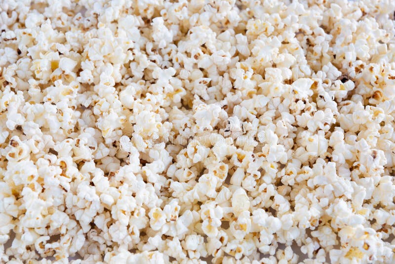 Popcorn Texture on a Blue Background Stock Photo - Image of movie ...
