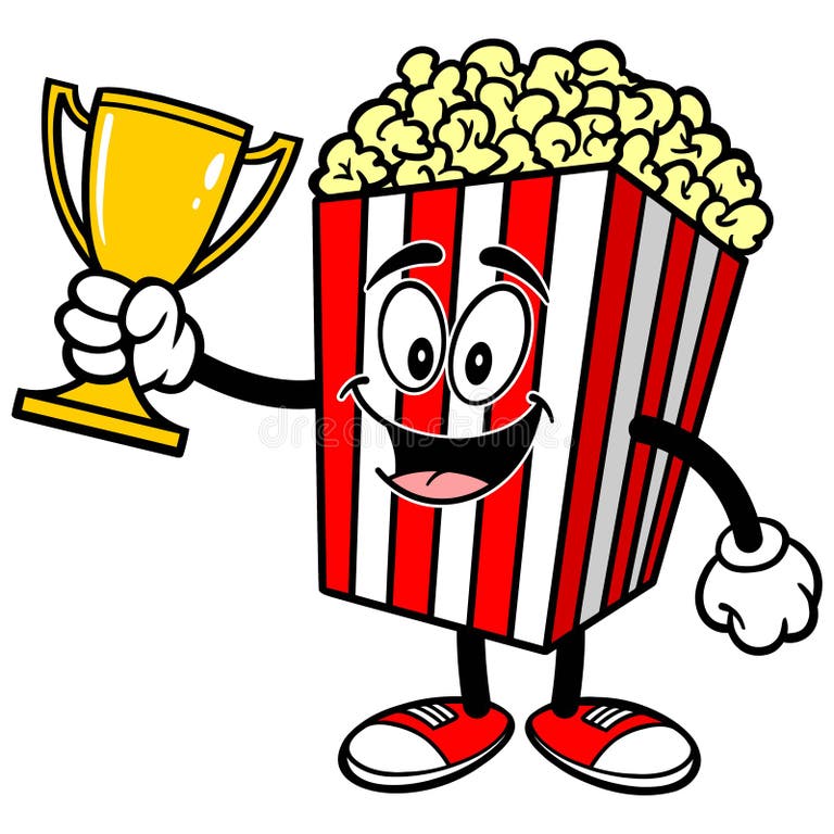 Popcorn with Trophy stock vector. Illustration of industry - 72945383