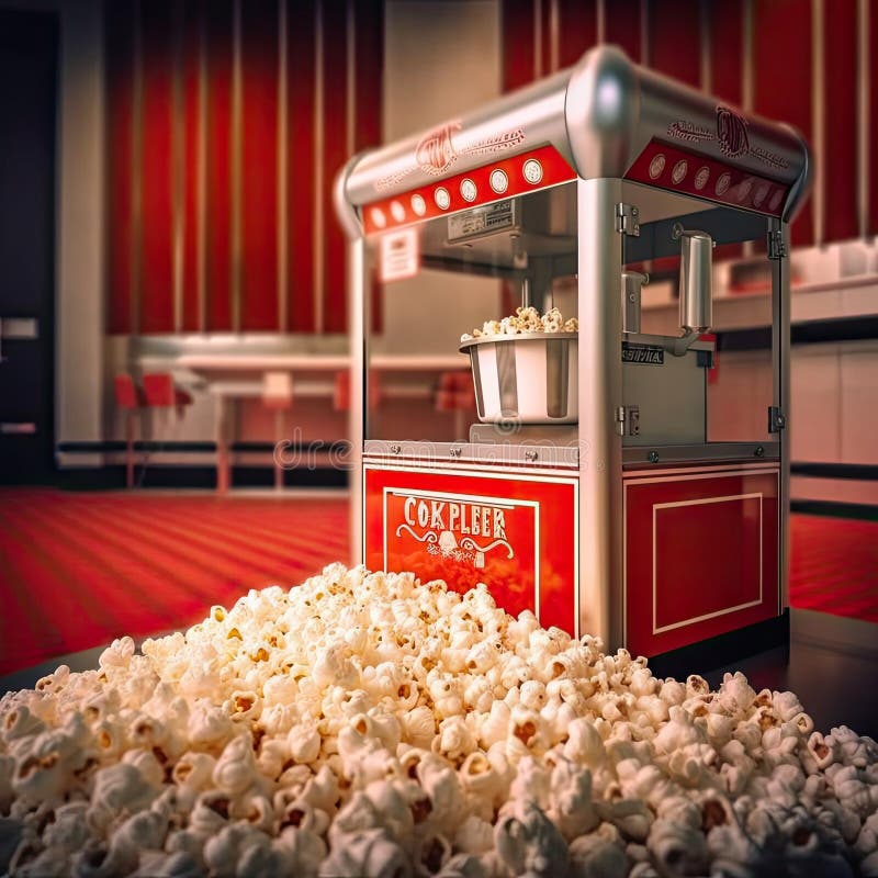 Popcorn Vending Machine in Cinema Hall Stock Illustration ...