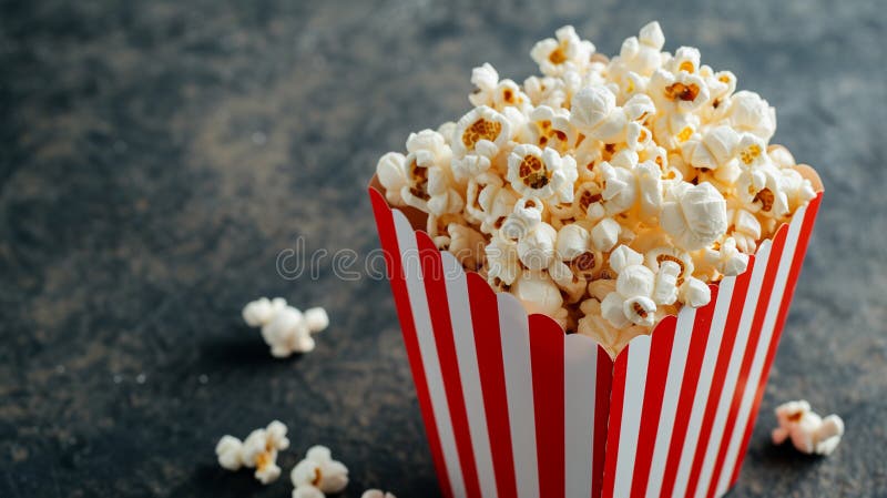 Popcorn Viewed Float Paper Cup with Popcorn Stock Image - Image of ...