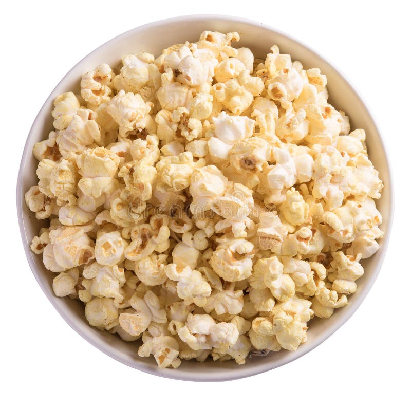 Popcorn on White Background Stock Image - Image of healthy, table: 88247953