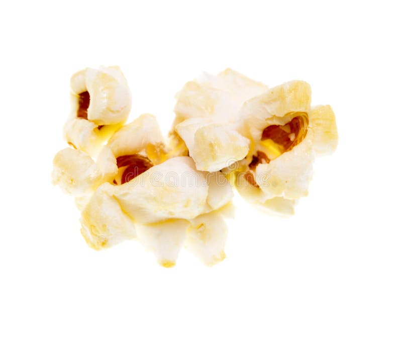 Popcorn on a White Background Stock Photo - Image of shot ...