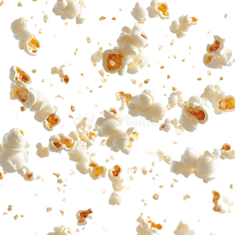 Popcorns in Air Falling on Transparent Background - Ai Generated Stock ...