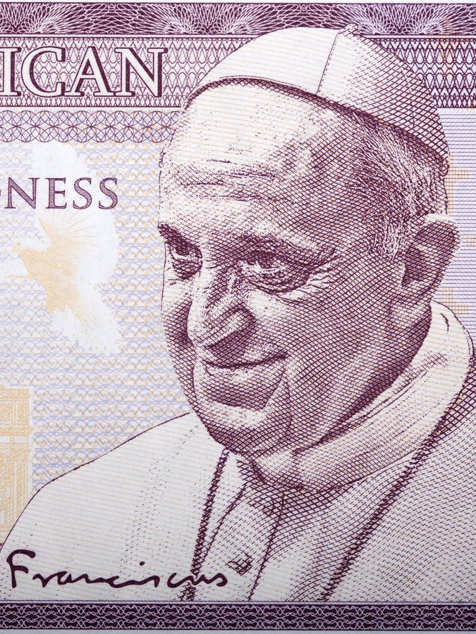 Pope Francis a Portrait from Money Editorial Image - Image of finance ...