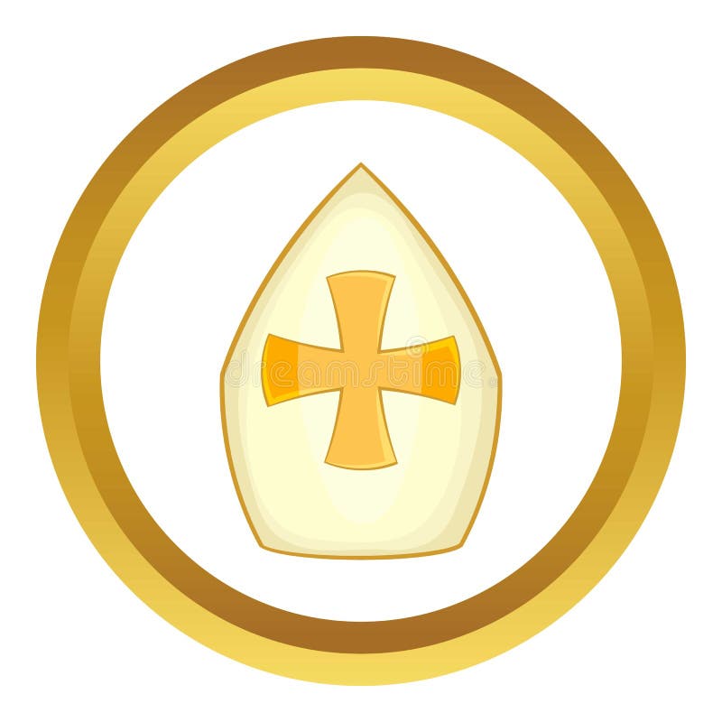 Pope Hat Icon, Cartoon Style Stock Vector - Illustration of monastery ...