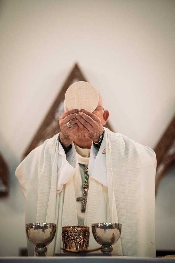 Pope making a holy mass stock photo. Image of holy, catholicism - 262015204