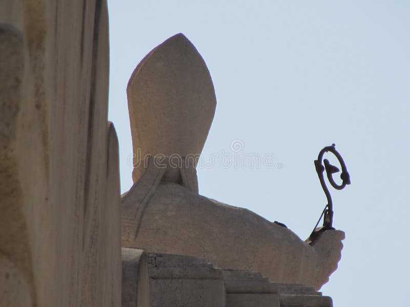 Pope statue stock photo. Image of vacation, notre, paris - 1048272