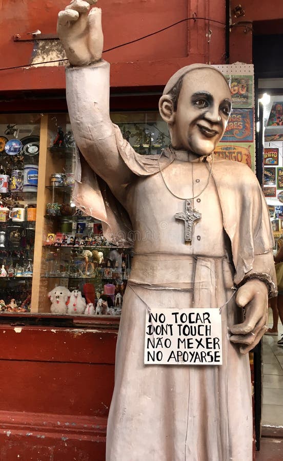 A Pope Statue Wearing a Cross Editorial Photography - Image of people ...