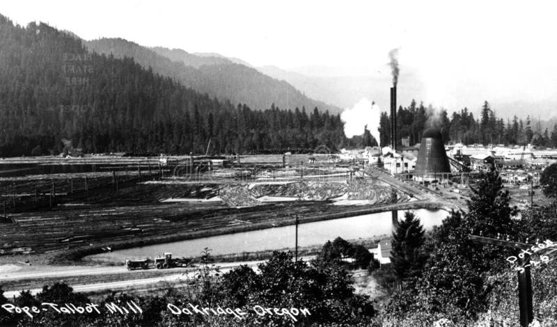 Pope-Talbot Mill, Oakridge, Oregon Stock Photo - Image of history ...