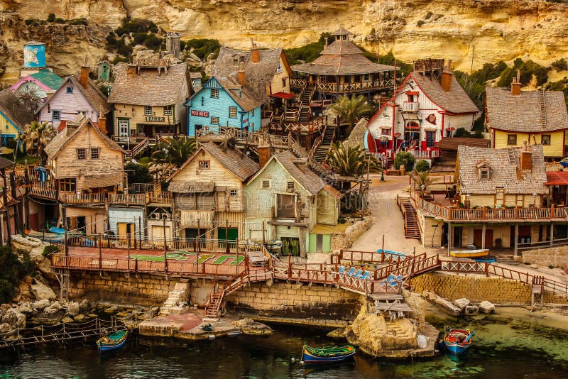 Popeye village stock image. Image of malta, city, town - 37620991
